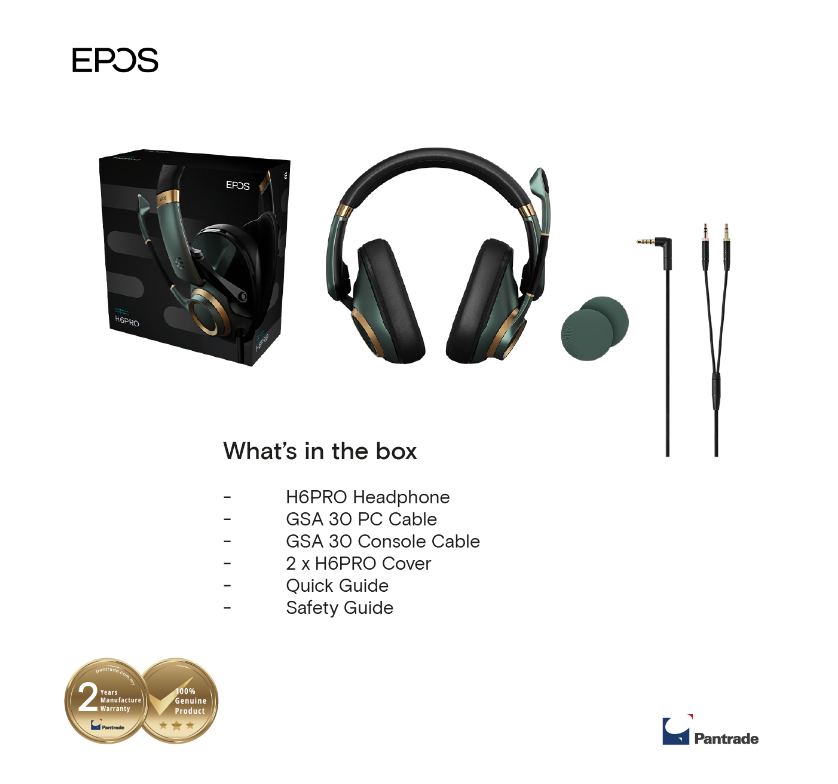 EPOS H6PRO Closed Acoustic Gaming Headset