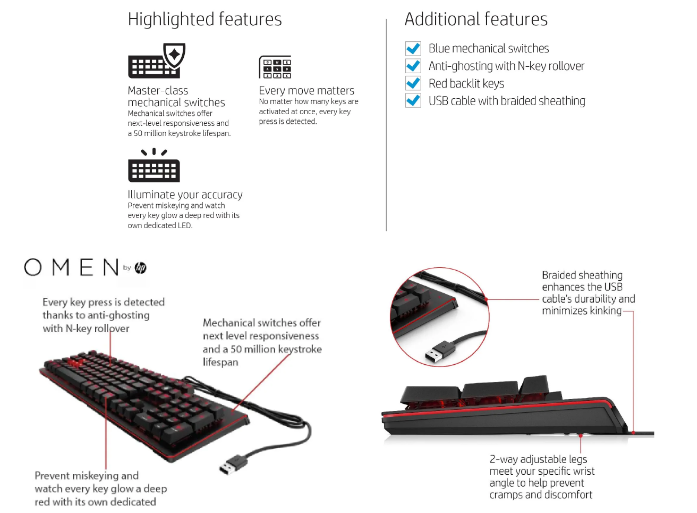HP Omen Gaming keyboards bundle / gaming headset / gaming mouse / Sg stocks