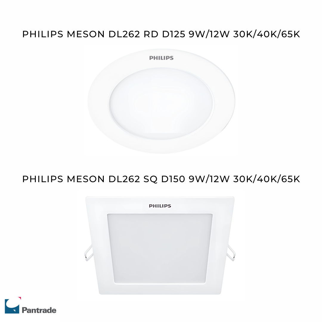 Philips Meson Max Recessed Downlight DL262 Round/Square D125/D150 9W ...